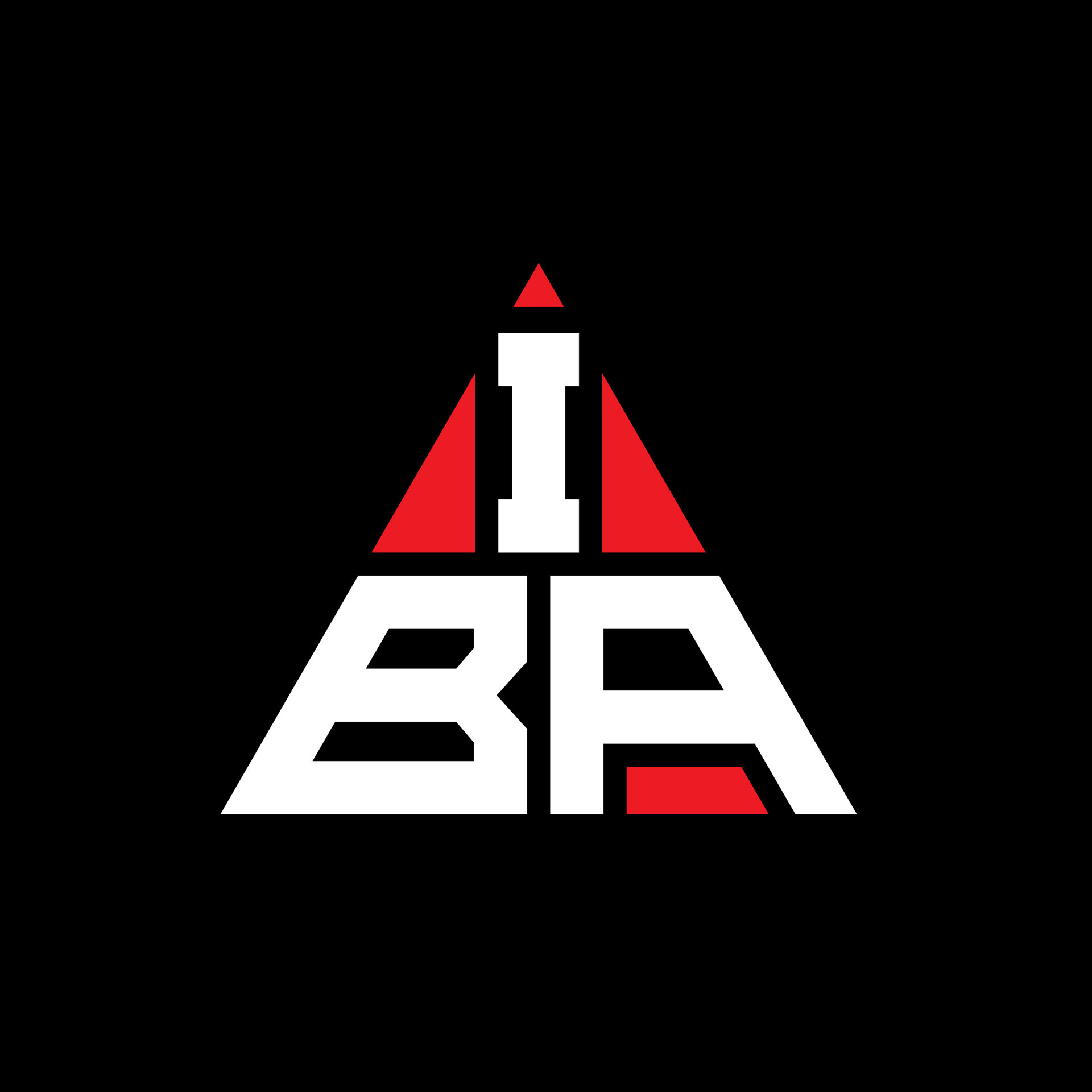 IBA triangle letter logo design with triangle shape. IBA triangle logo design monogram. IBA ...