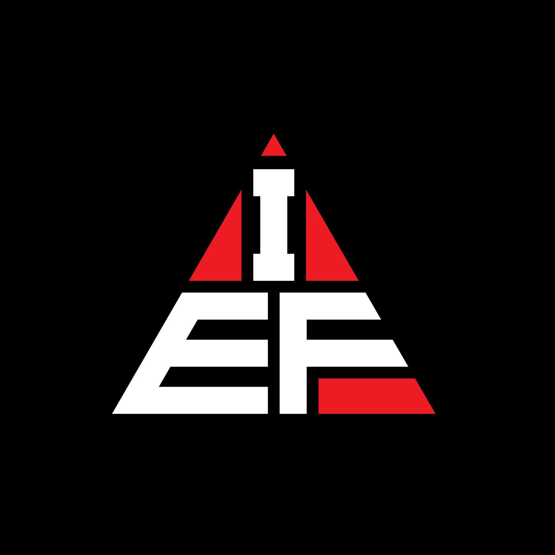 Diseño de logotipo de letra triangular ief con forma de triángulo. Monograma de diseño del ...