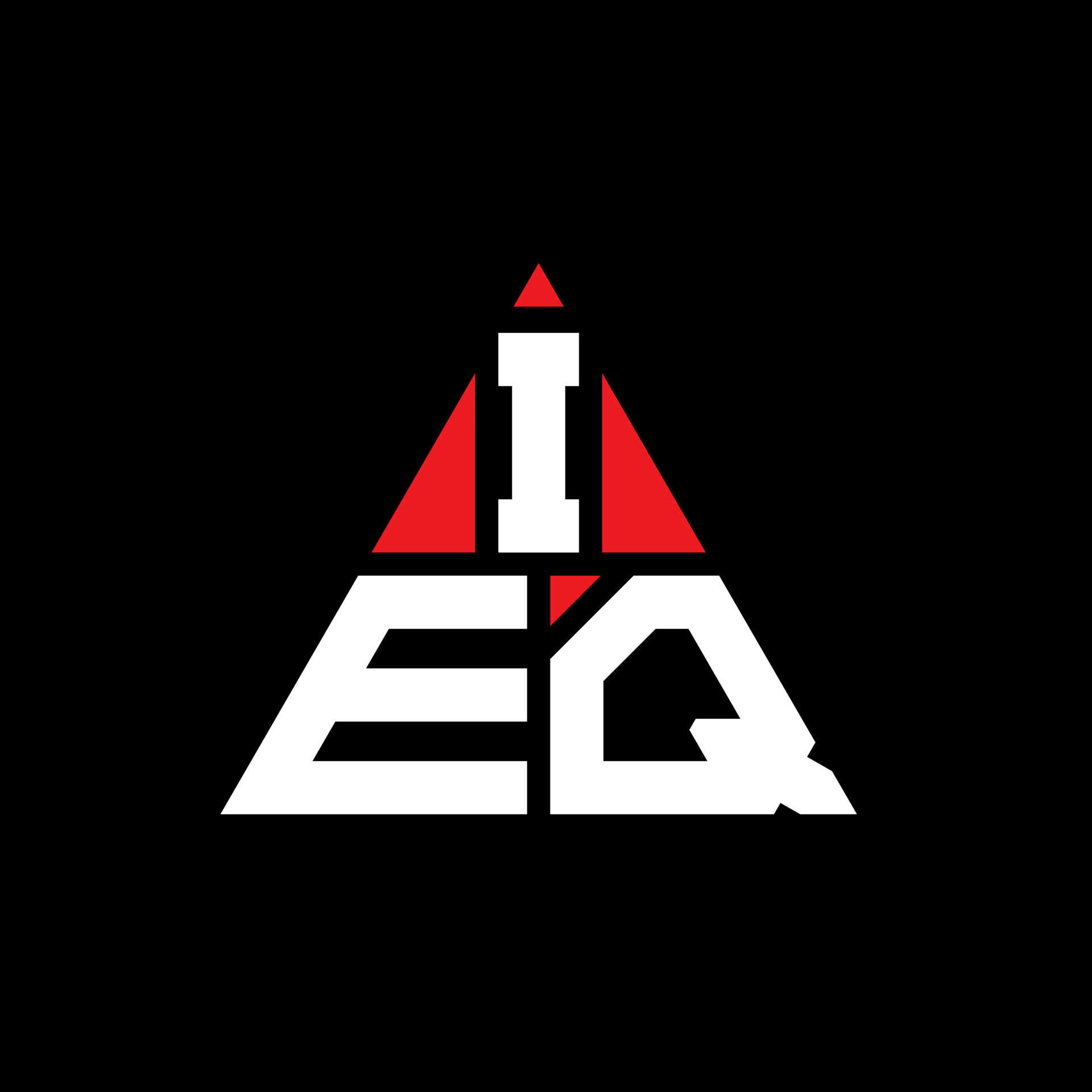 IEQ triangle letter logo design with triangle shape. IEQ triangle logo design monogram. IEQ ...