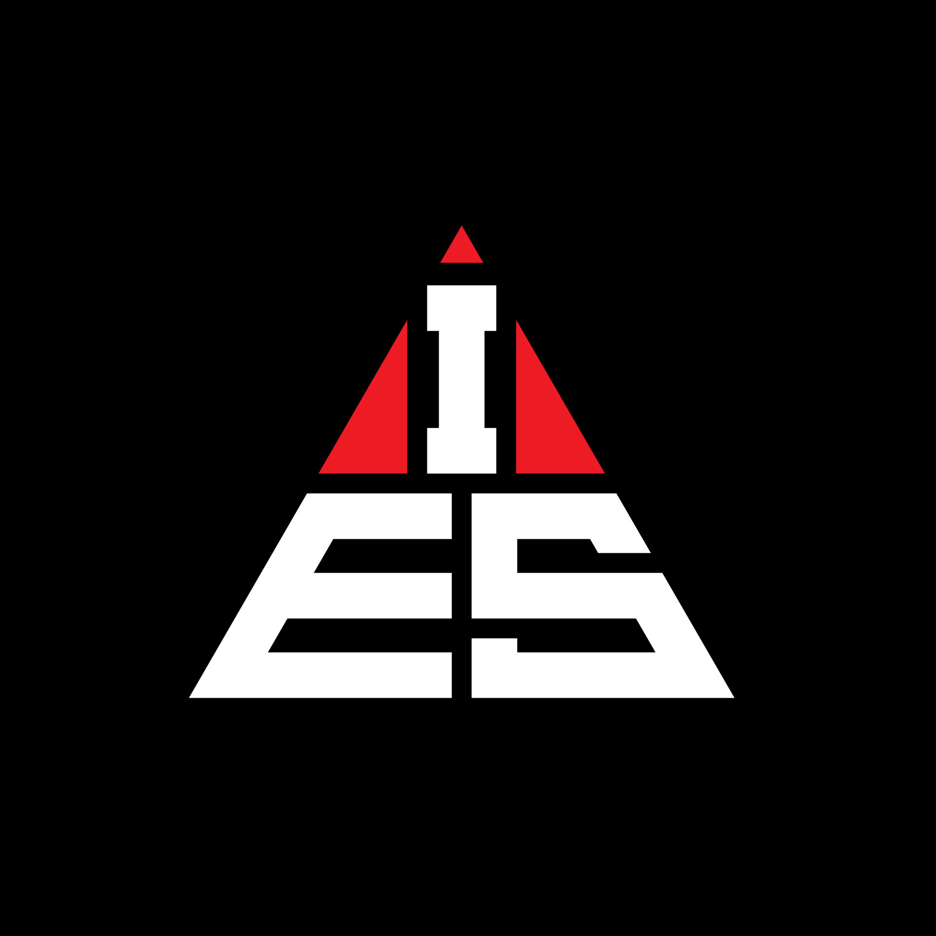 ies diseño de logotipo de letra triangular con forma de triángulo. monograma de diseño de ...