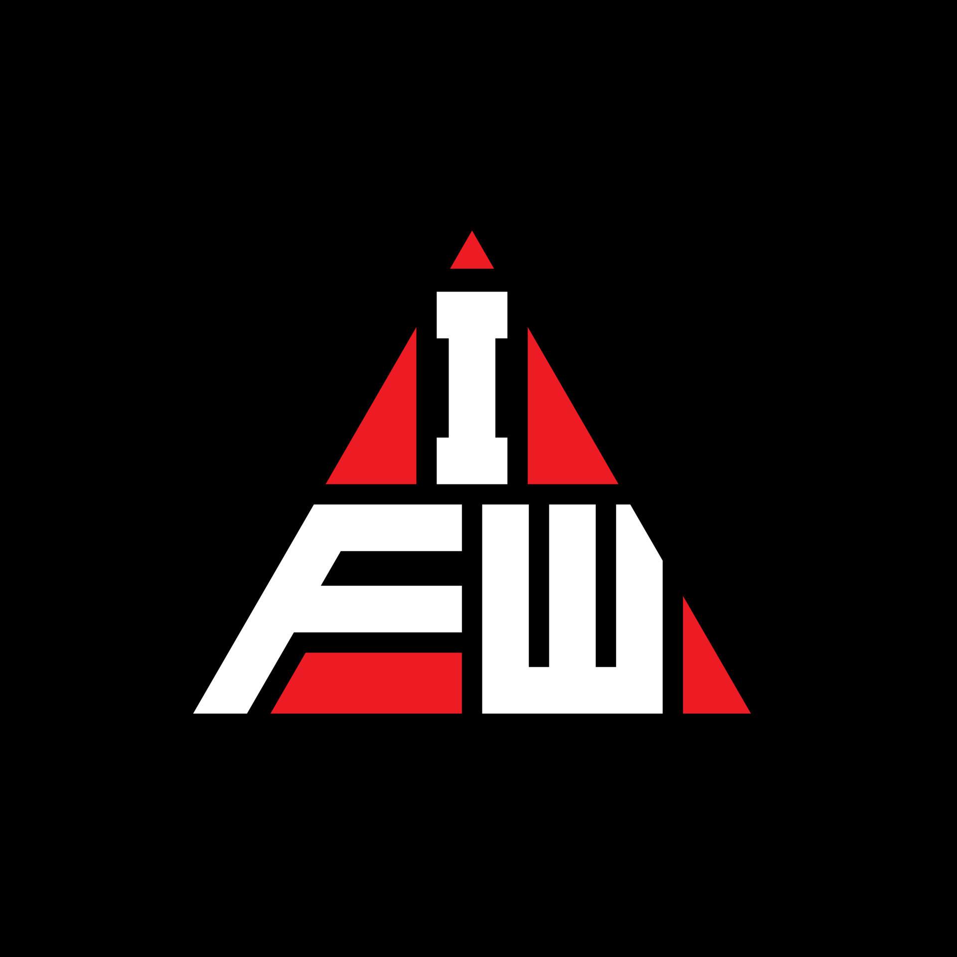 IFW triangle letter logo design with triangle shape. IFW triangle logo design monogram. IFW ...