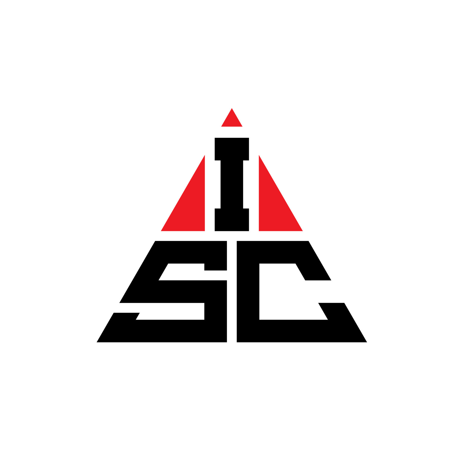 diseño de logotipo de letra triangular isc con forma de triángulo ... diseño de logotipo de letra triangular isc con forma de triángulo ...