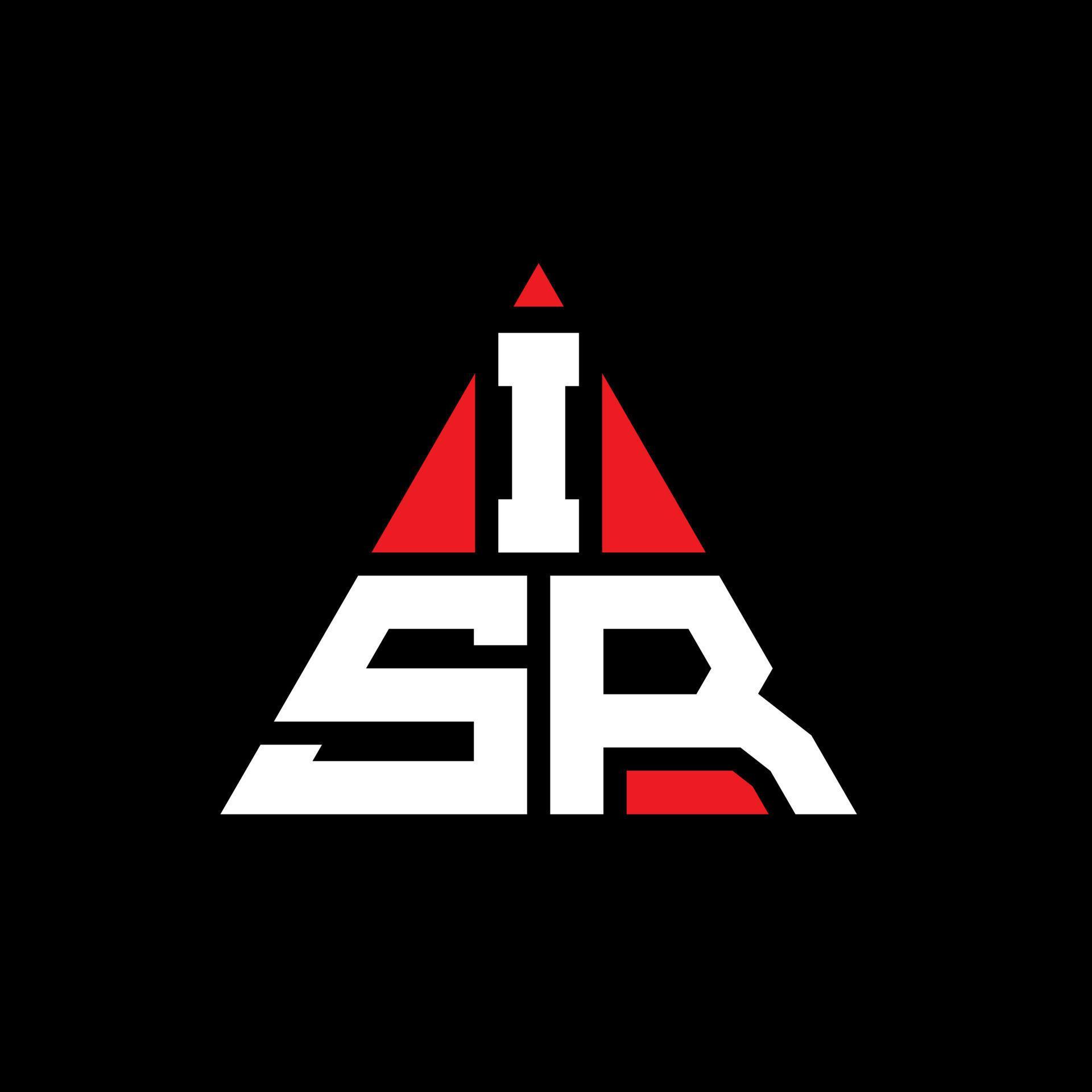 Isr Triangle Letter Logo Design With Triangle Shape Isr Triangle Logo
