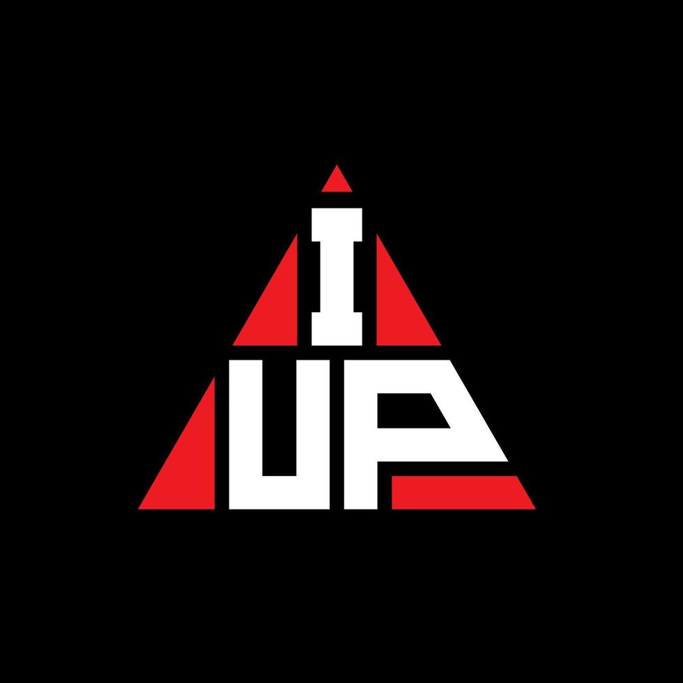 IUP triangle letter logo design with triangle shape. IUP triangle logo ...