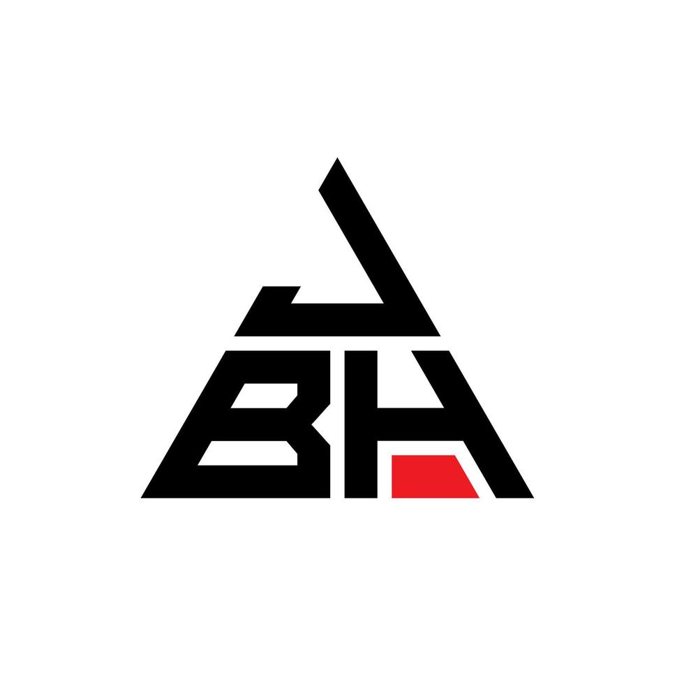 jbh diseño de logotipo de letra triangular con forma de triángulo. monograma de diseño del ...