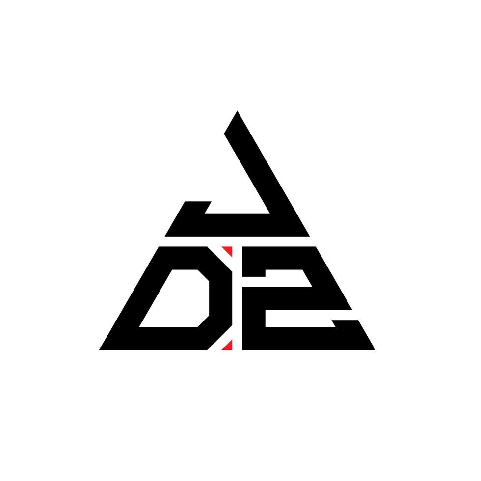 JDZ triangle letter logo design with triangle shape. JDZ triangle logo design monogram. JDZ ...