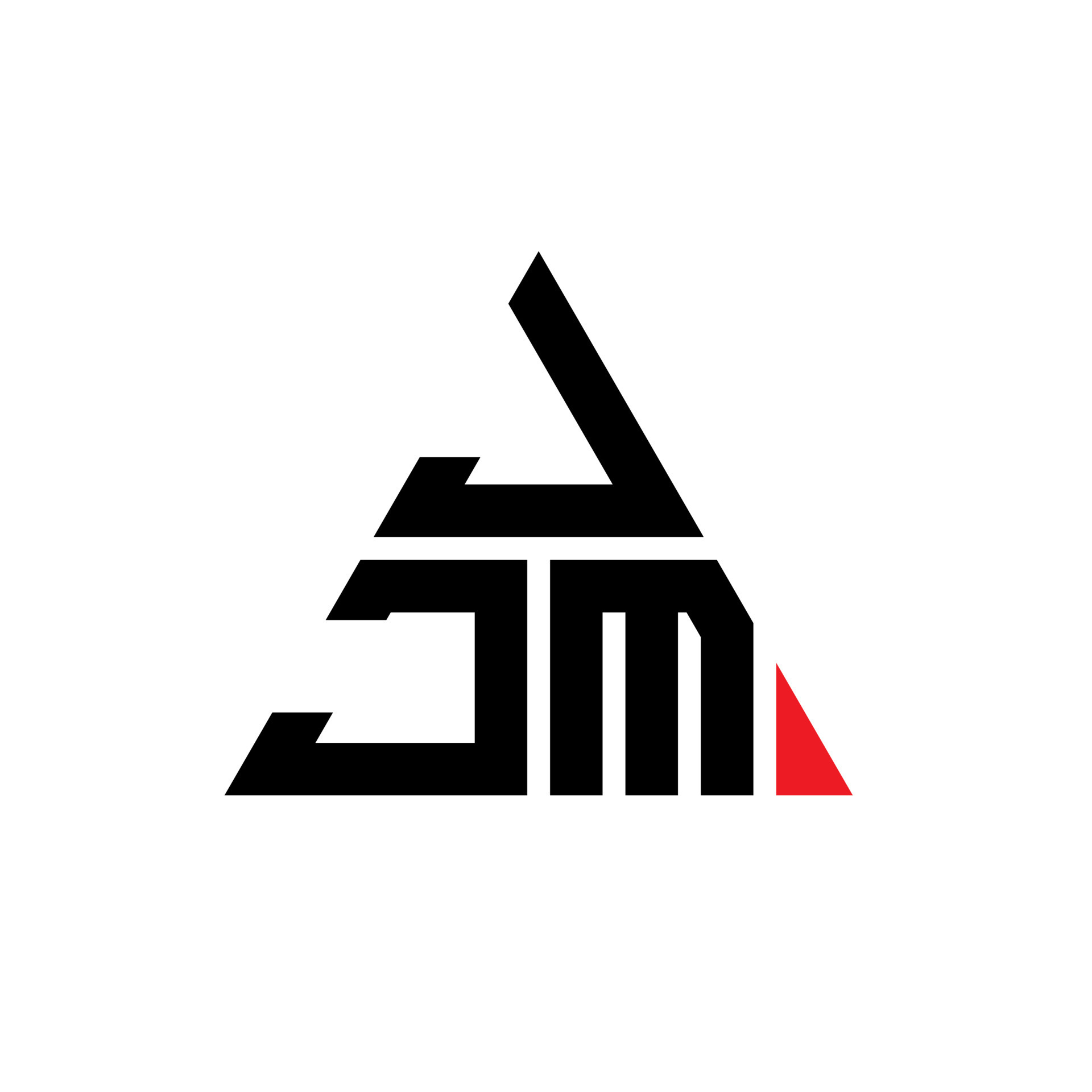 jjm diseño de logotipo de letra triangular con forma de triángulo. monograma de diseño del ...