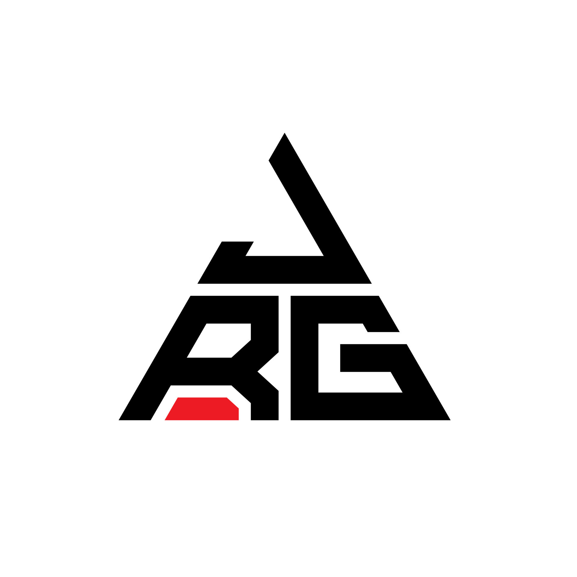 jrg diseño de logotipo de letra triangular con forma de triángulo. monograma de diseño de ...