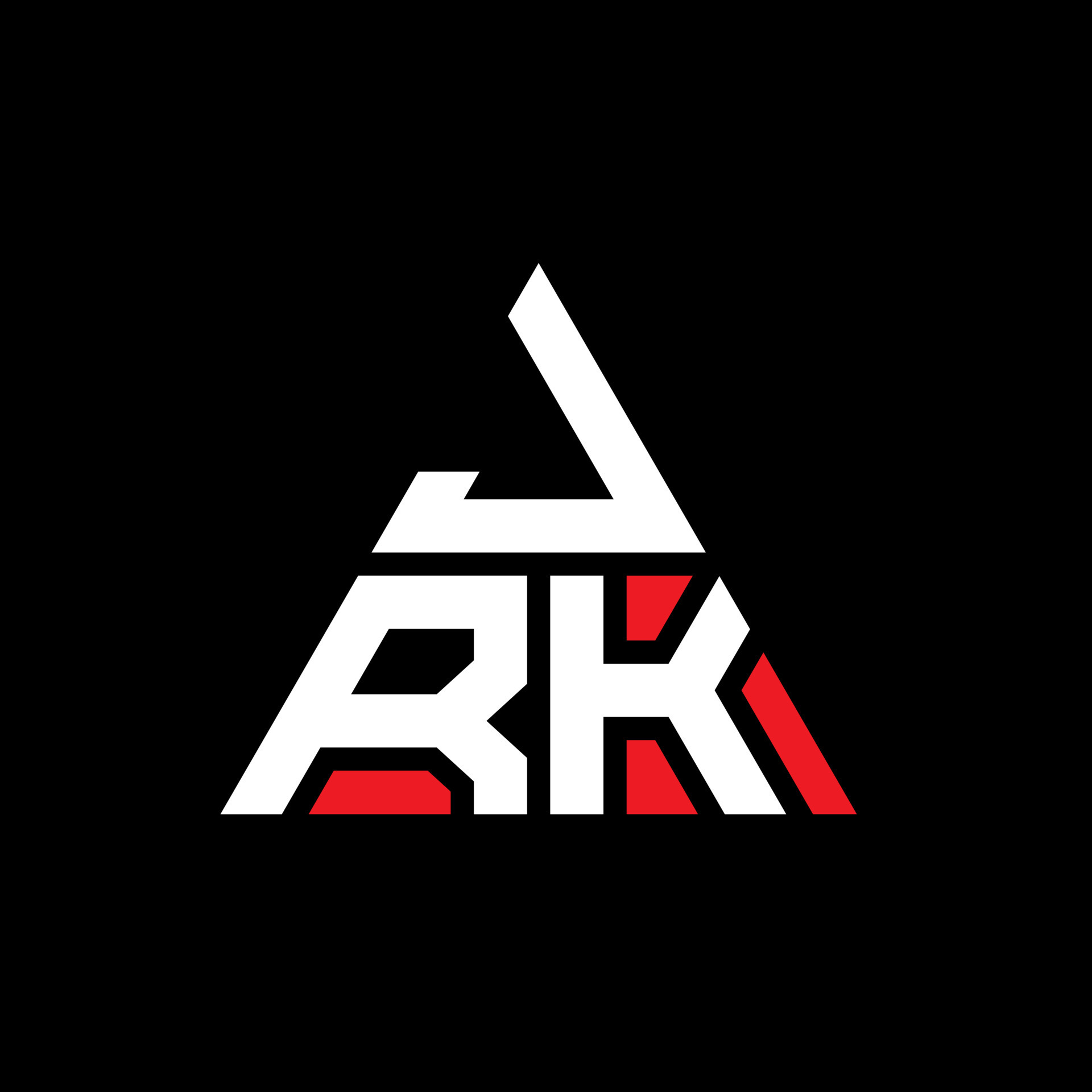 JRK triangle letter logo design with triangle shape. JRK triangle logo design monogram. JRK ...