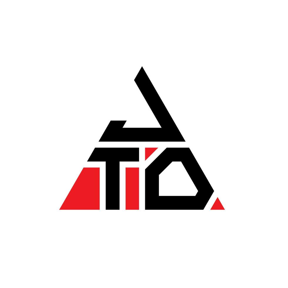 JTO triangle letter logo design with triangle shape. JTO triangle logo design monogram. JTO ...