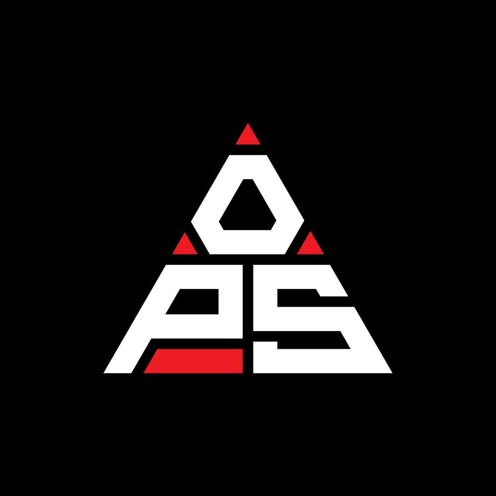 Ops Triangle Letter Logo Design With Triangle Shape Ops Triangle Logo Design Monogram Ops