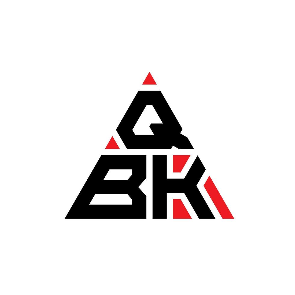 QBK triangle letter logo design with triangle shape. QBK triangle logo design monogram. QBK ...