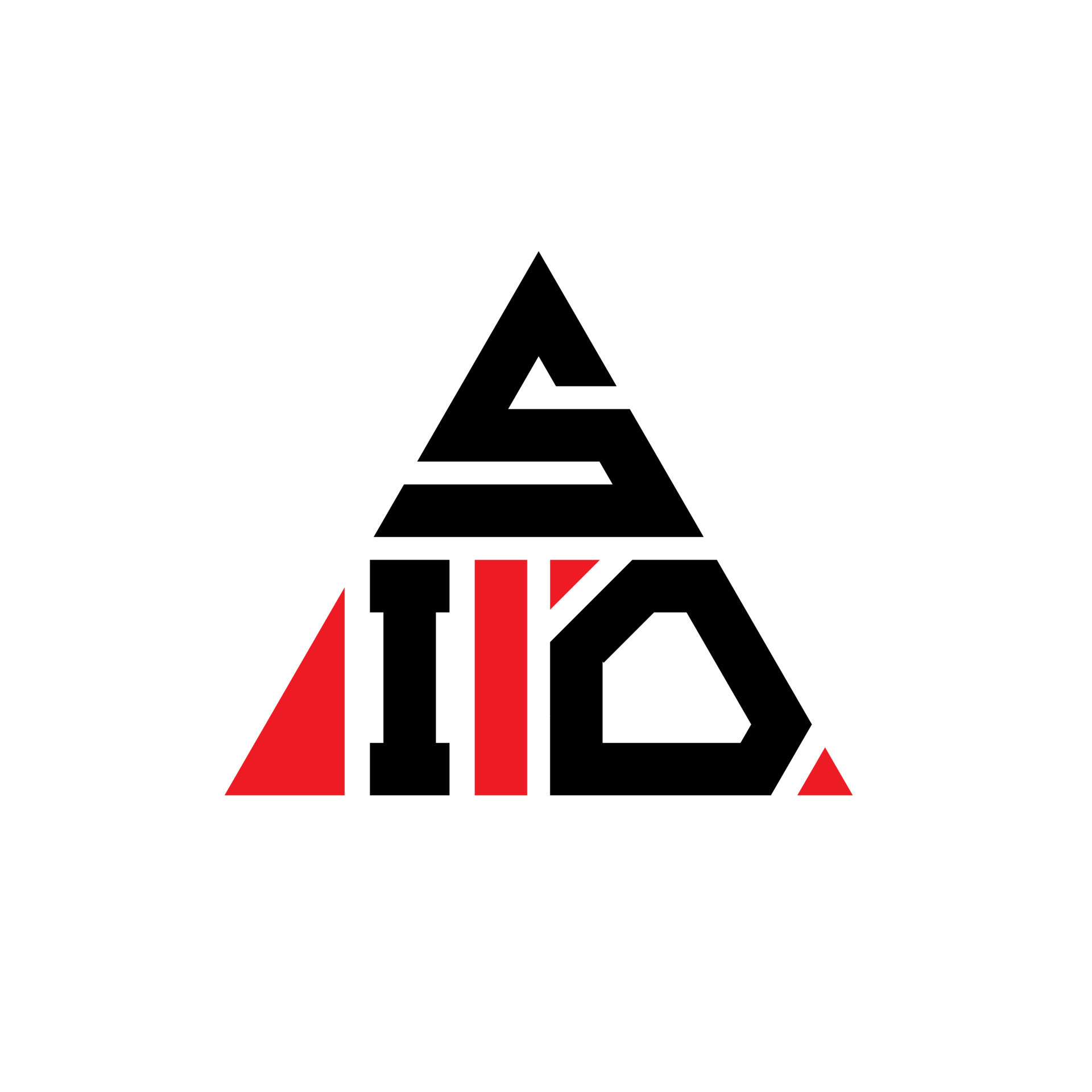 Sio Triangle Letter Logo Design With Triangle Shape Sio Triangle Logo