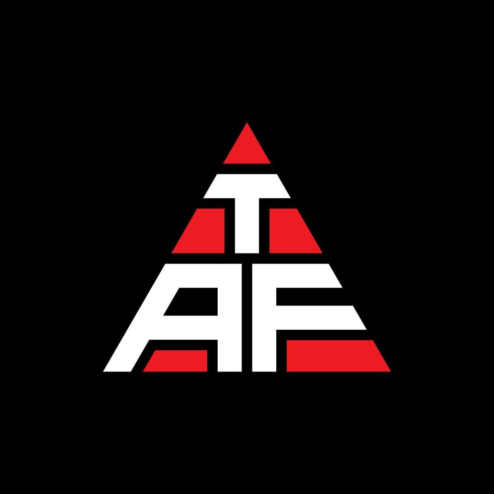 diseño de logotipo de letra triangular taf con forma de triángulo. monograma de diseño de ...