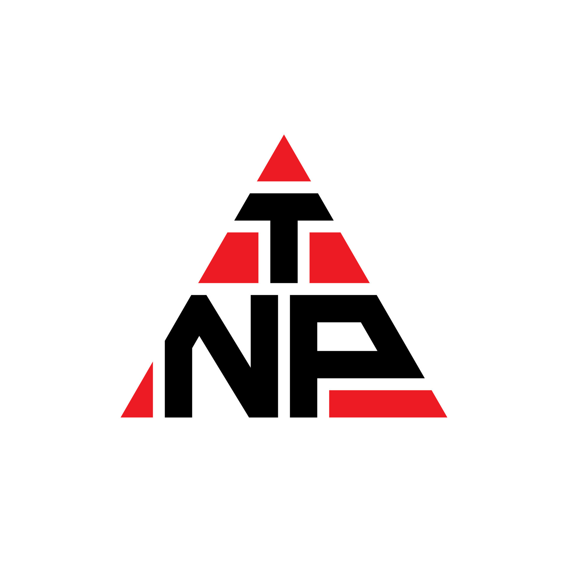 TNP triangle letter logo design with triangle shape. TNP triangle logo design monogram. TNP ...