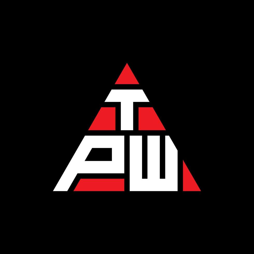 diseño de logotipo de letra triangular tpw con forma de triángulo. monograma de diseño de ...