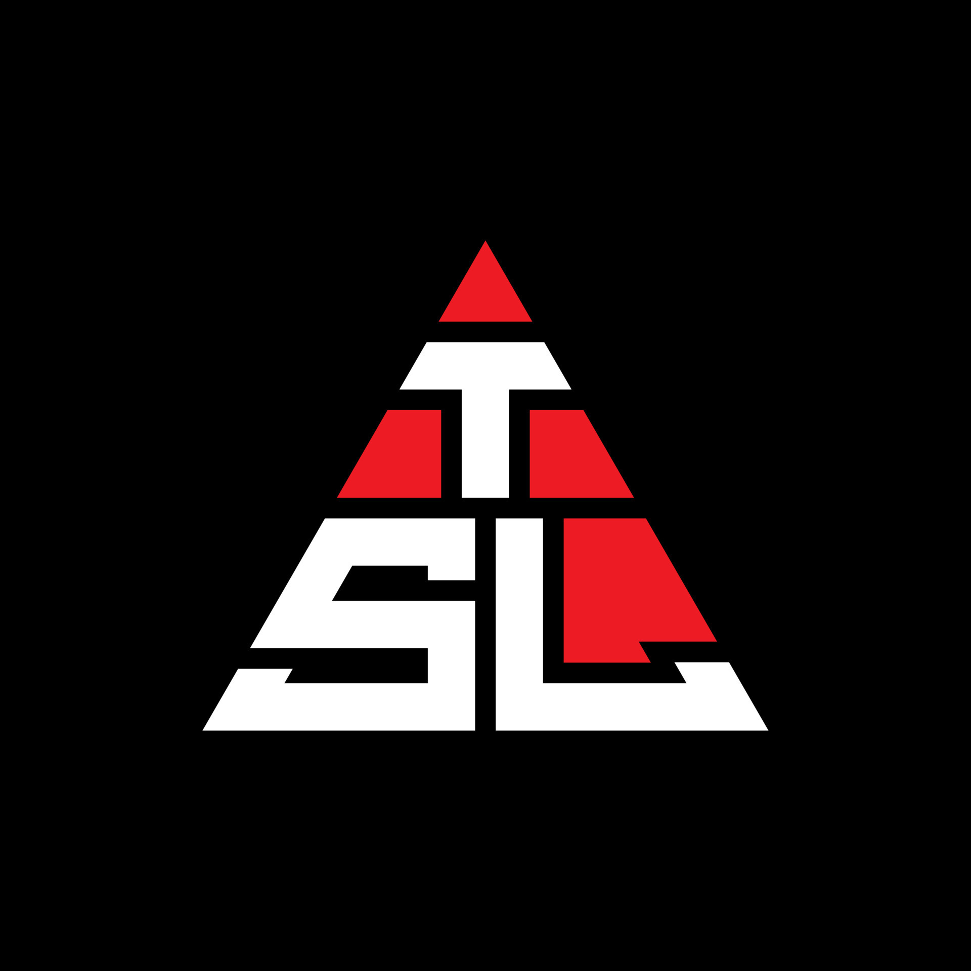diseño de logotipo de letra triangular tsl con forma de triángulo. monograma de diseño de ...