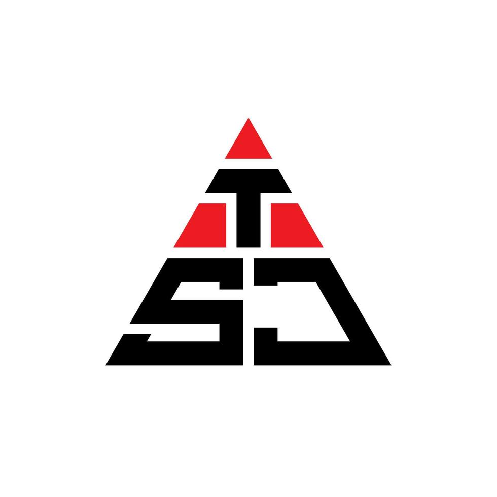 diseño de logotipo de letra triangular tsj con forma de triángulo. monograma de diseño de ...