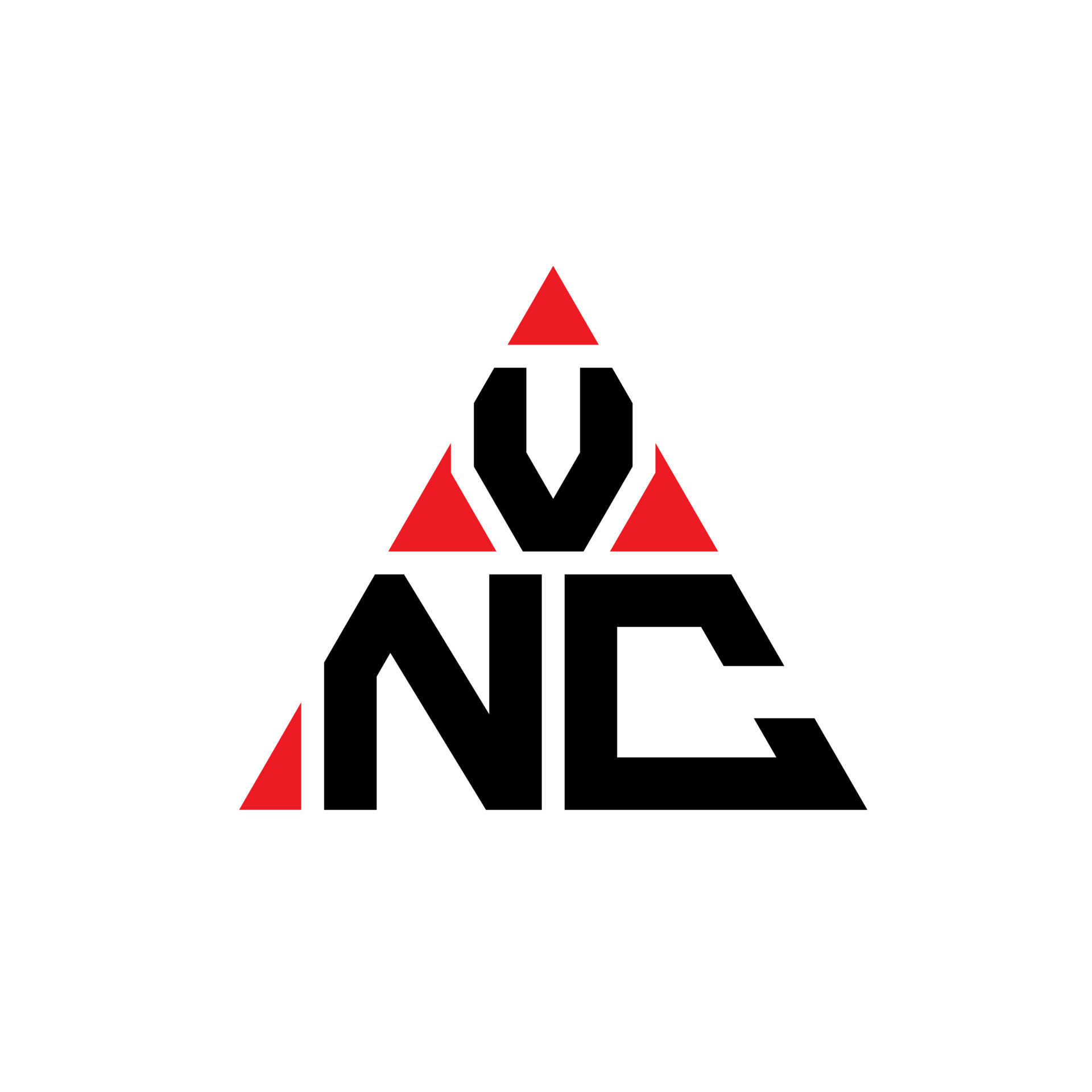 VNC triangle letter logo design with triangle shape. VNC triangle logo design monogram. VNC ...