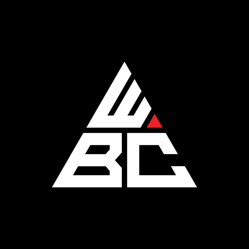 WBC triangle letter logo design with triangle shape. WBC triangle logo design monogram. WBC ...