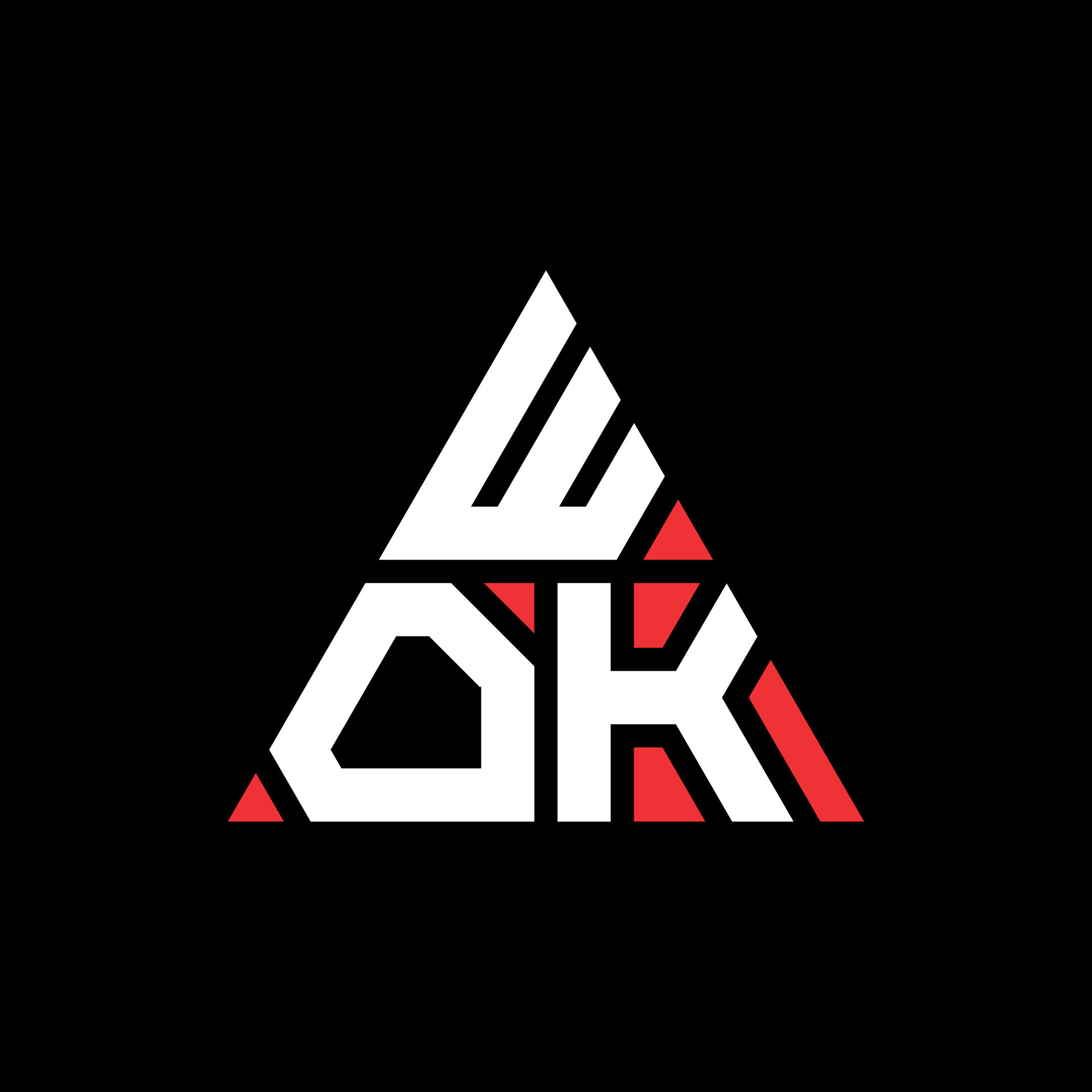 Wok Triangle Letter Logo Design With Triangle Shape Wok Triangle Logo Design Monogram Wok