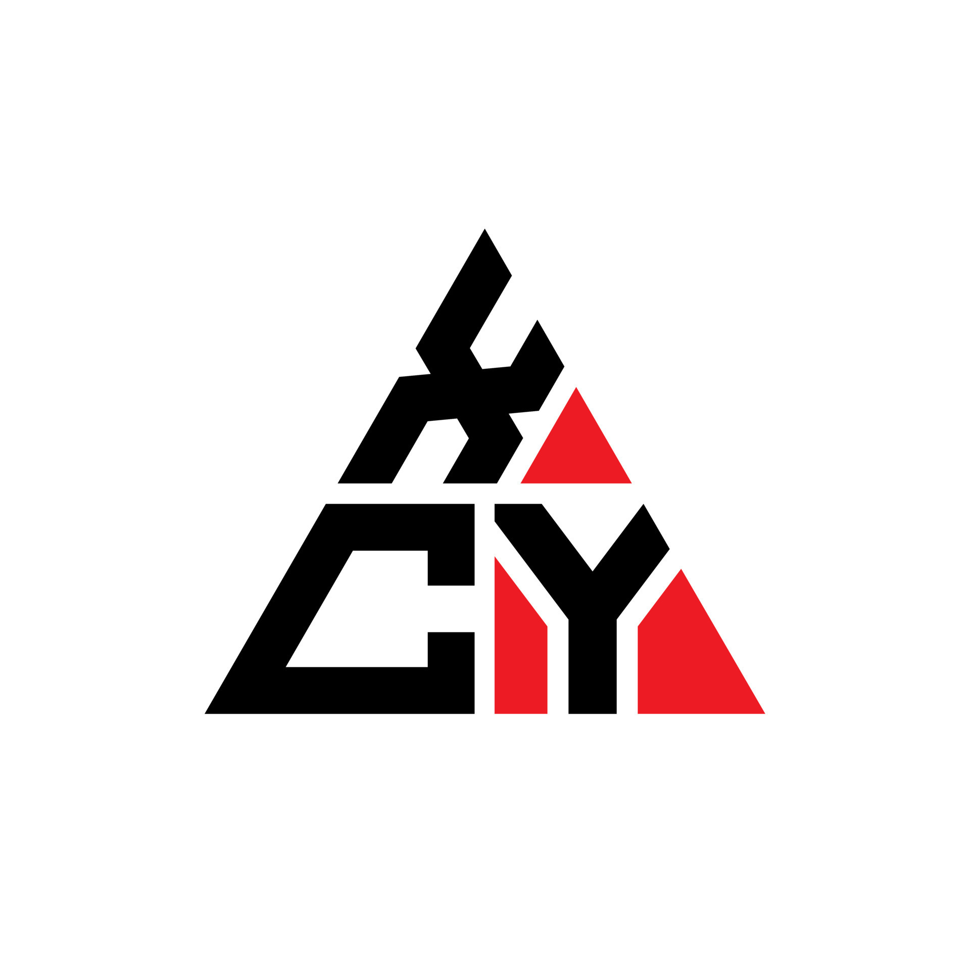 XCY triangle letter logo design with triangle shape. XCY triangle logo ...