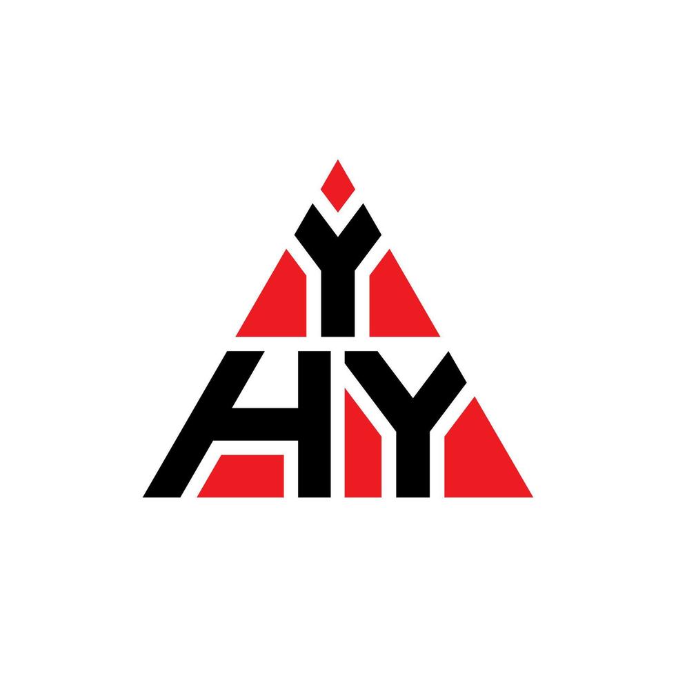 YHY triangle letter logo design with triangle shape. YHY triangle logo design monogram. YHY ...