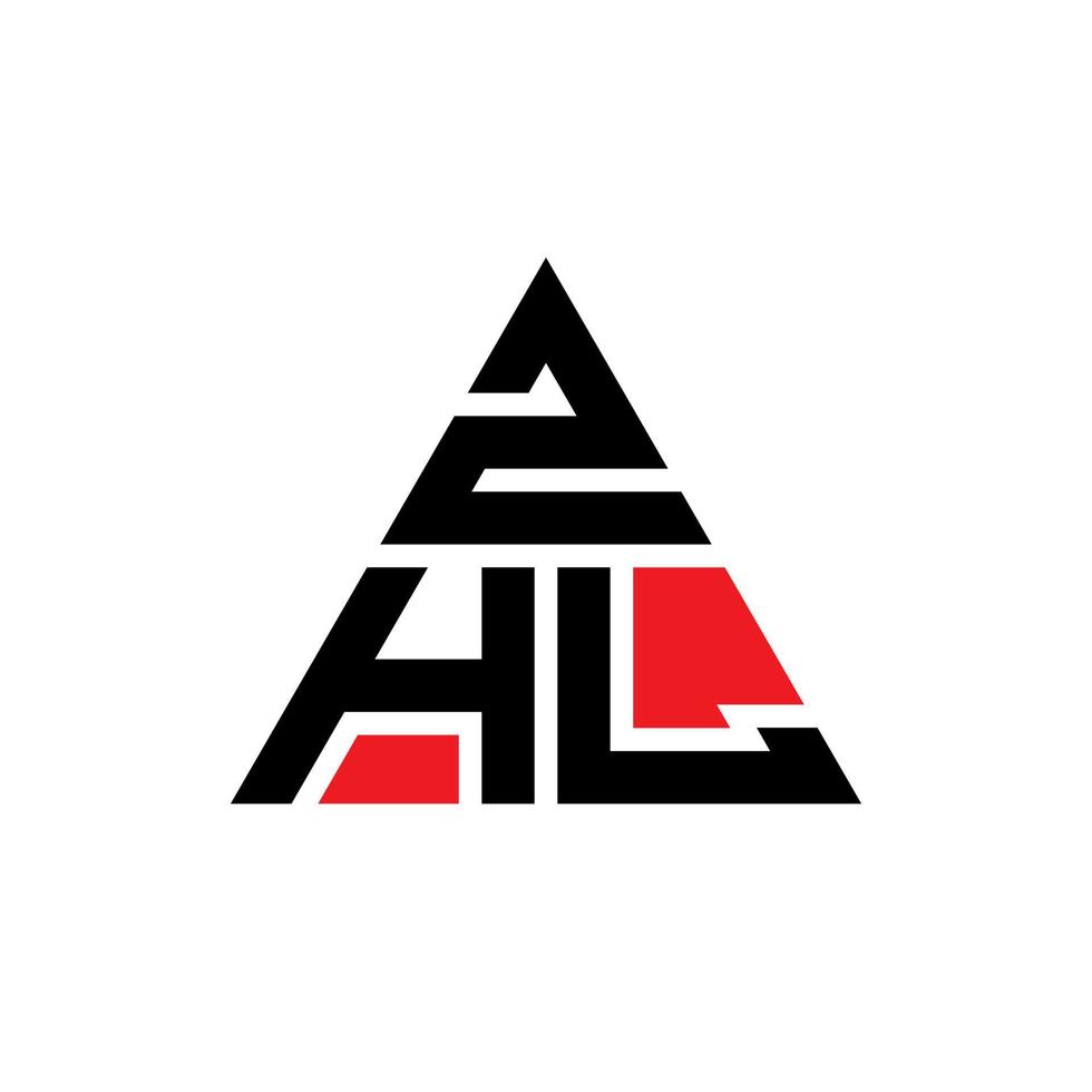 ZHL triangle letter logo design with triangle shape. ZHL triangle logo design monogram. ZHL ...