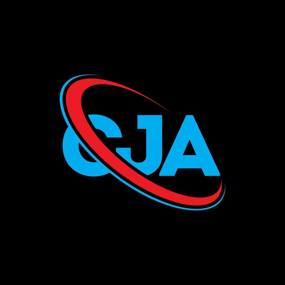CJA logo. CJA letter. CJA letter logo design. Initials CJA logo linked with circle and uppercase ...