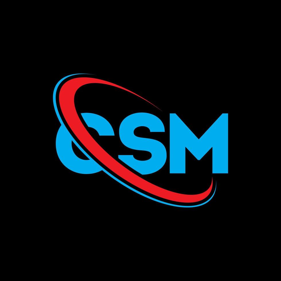 CSM logo. CSM letter. CSM letter logo design. Initials CSM logo linked with circle and uppercase ...