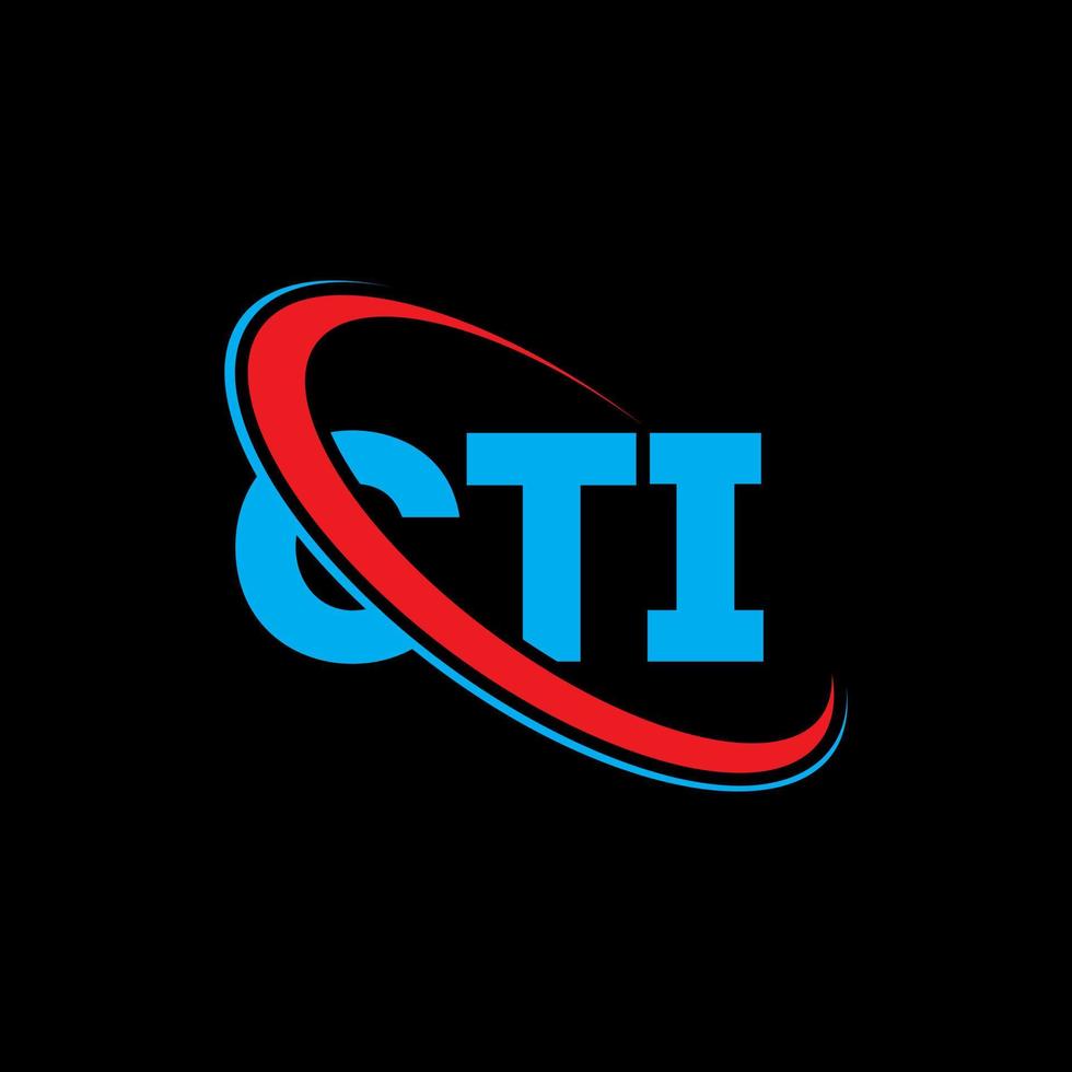 logotipo de cti. carta cti. diseño del logotipo de la letra cti. logotipo de iniciales cti ...