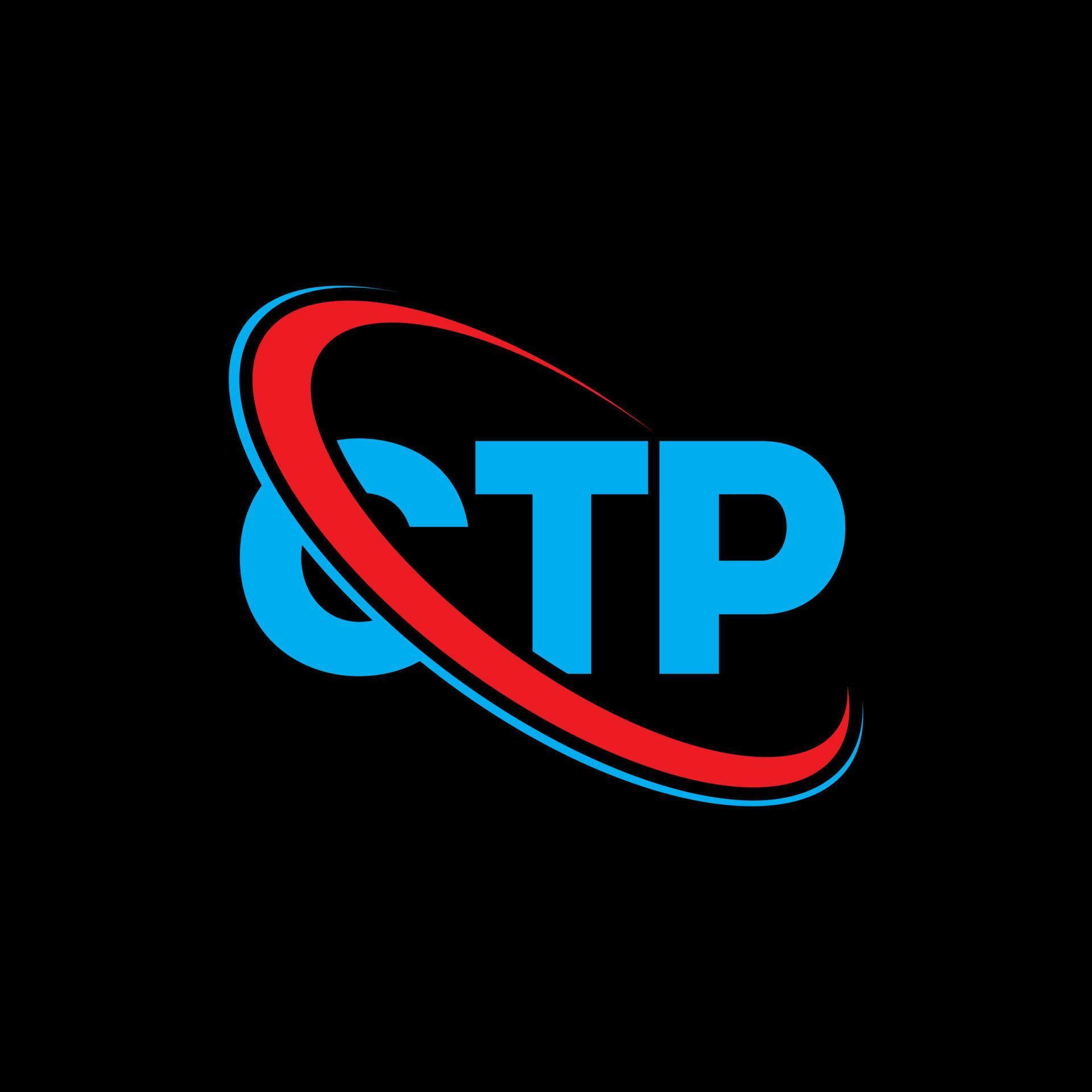 logotipo de ctp. carta ctp. diseño del logotipo de la letra ctp. logotipo de iniciales ctp ...