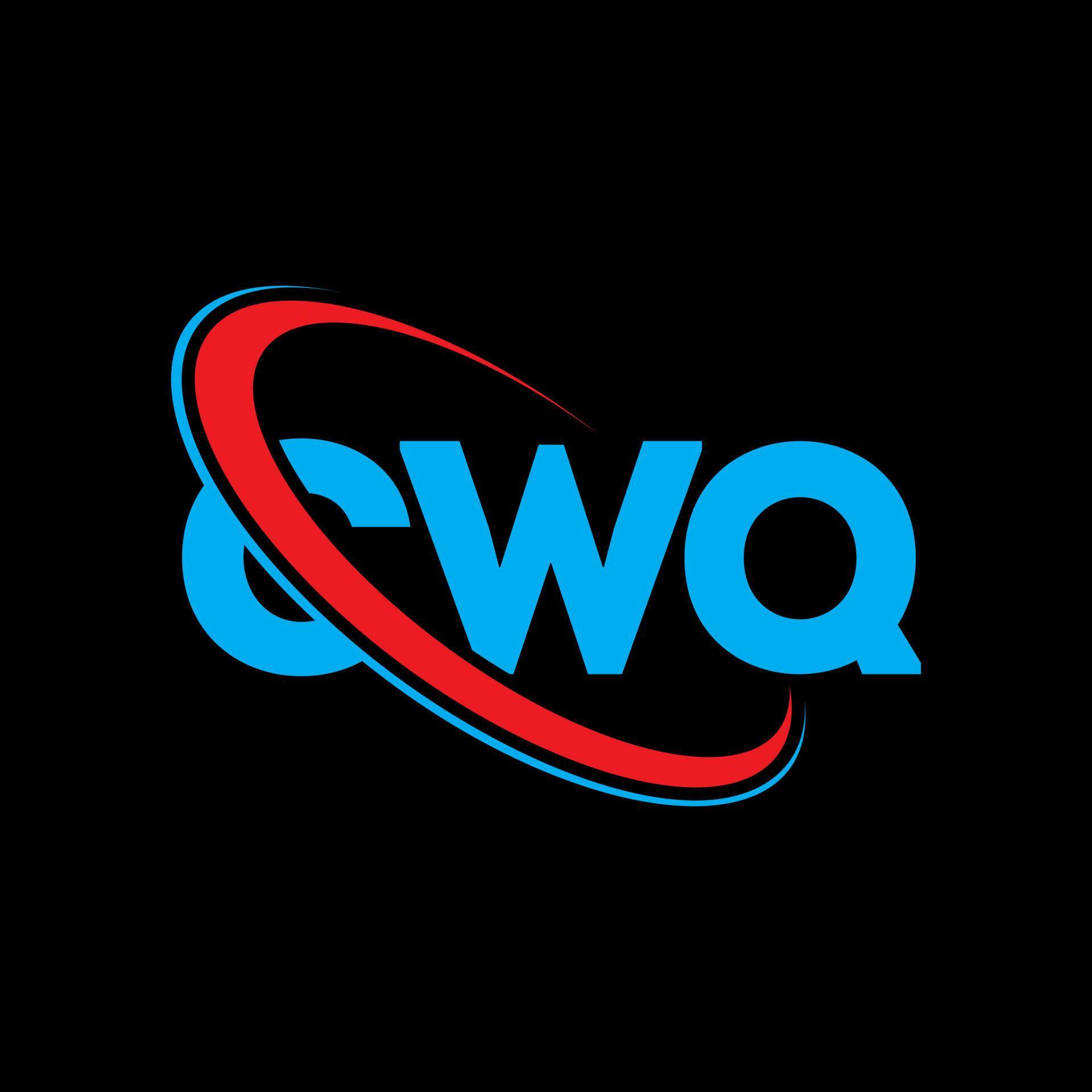 CWQ logo. CWQ letter. CWQ letter logo design. Initials CWQ logo linked with circle and uppercase ...