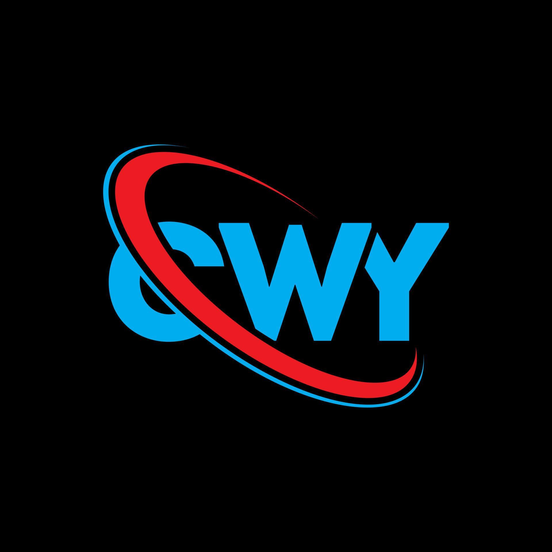 CWY logo. CWY letter. CWY letter logo design. Initials CWY logo linked with circle and uppercase ...