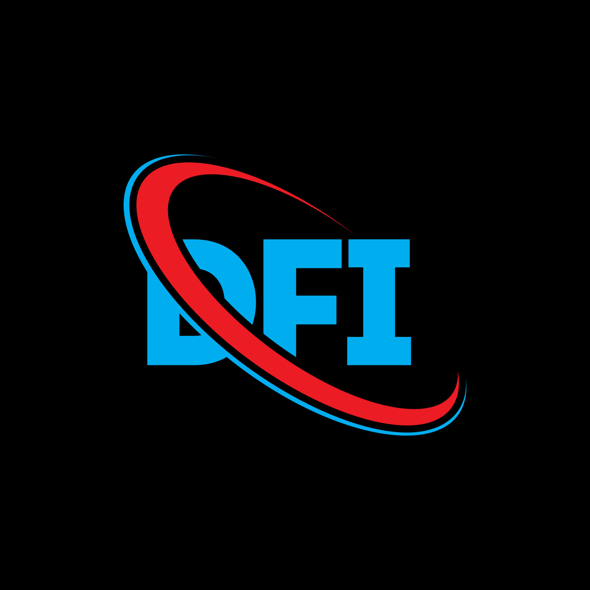 logotipo de la dfi. carta dfi. diseño del logotipo de la letra dfi. logotipo de iniciales dfi ...