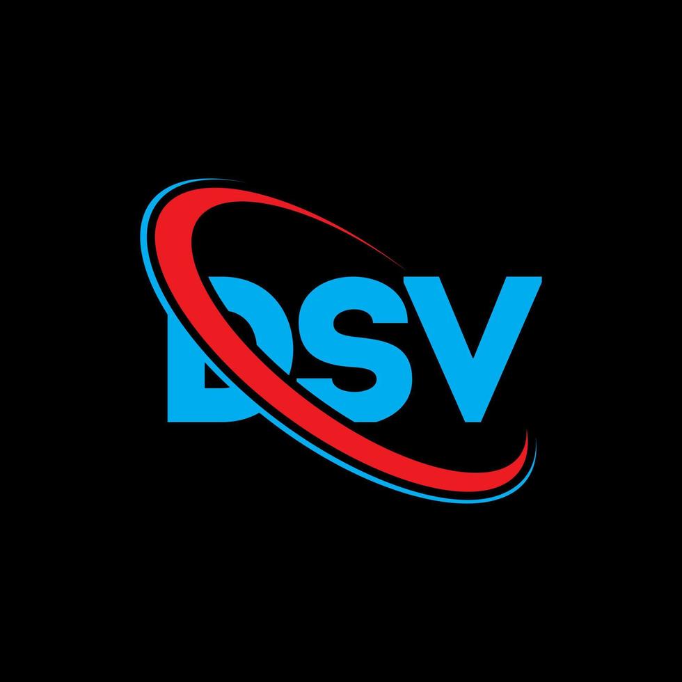 DSV logo. DSV letter. DSV letter logo design. Initials DSV logo linked with circle and uppercase ...