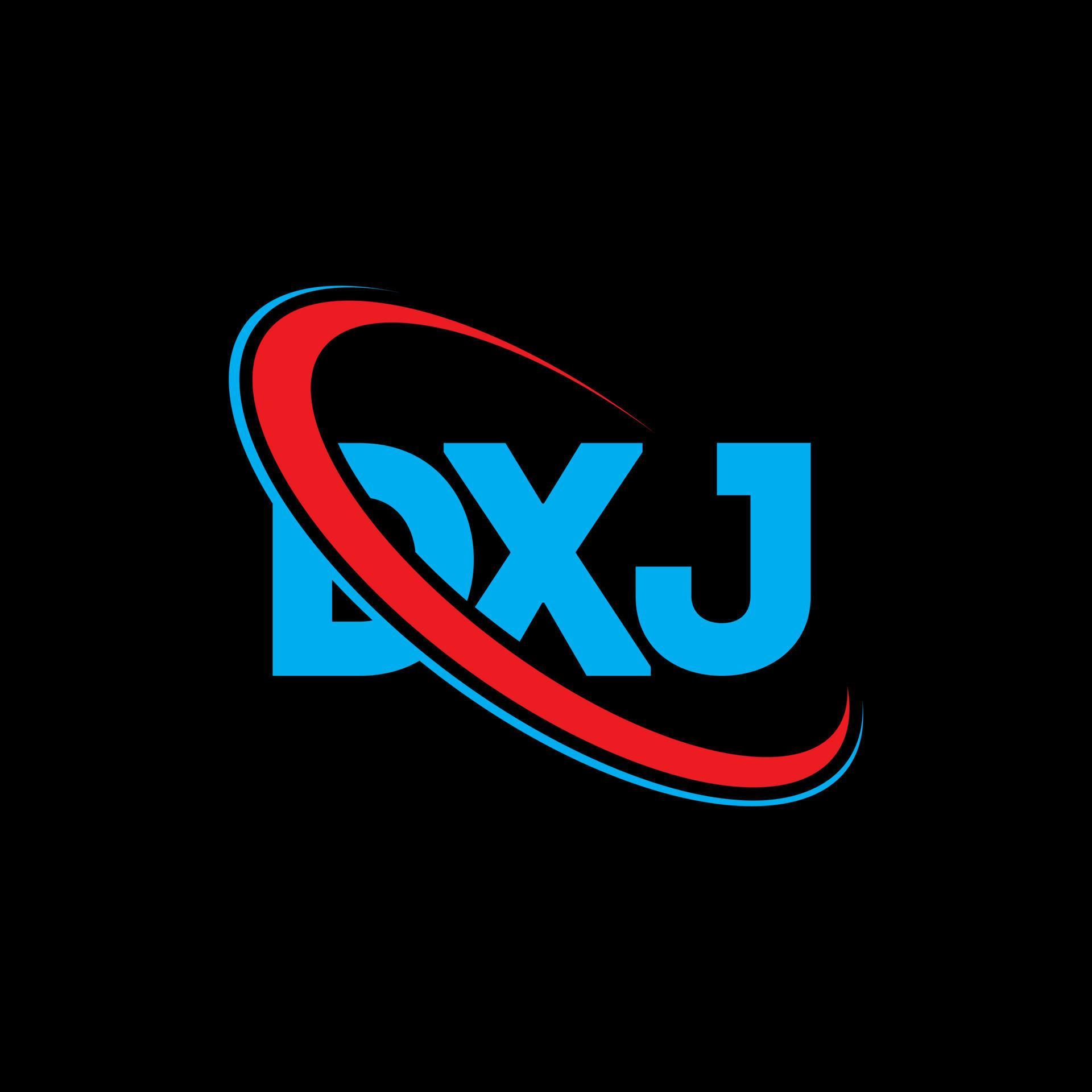 DXJ logo. DXJ letter. DXJ letter logo design. Initials DXJ logo linked with circle and uppercase ...