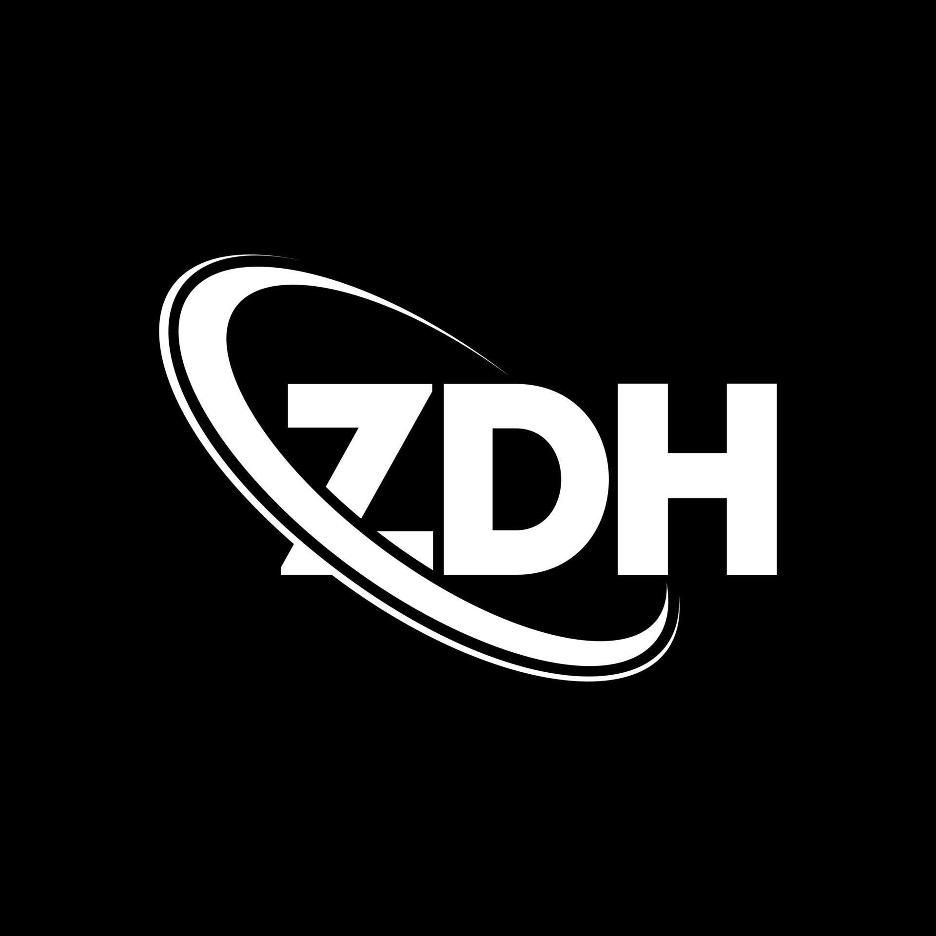 logotipo de zdh. letra zdh. diseño del logotipo de la letra zdh. logotipo de las iniciales zdh ...