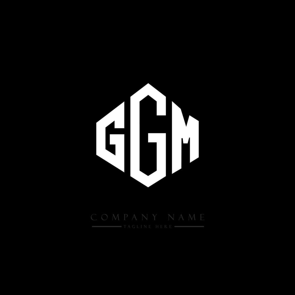 diseño de logotipo de letra ggm con forma de polígono. diseño de logotipo en forma de cubo y ...