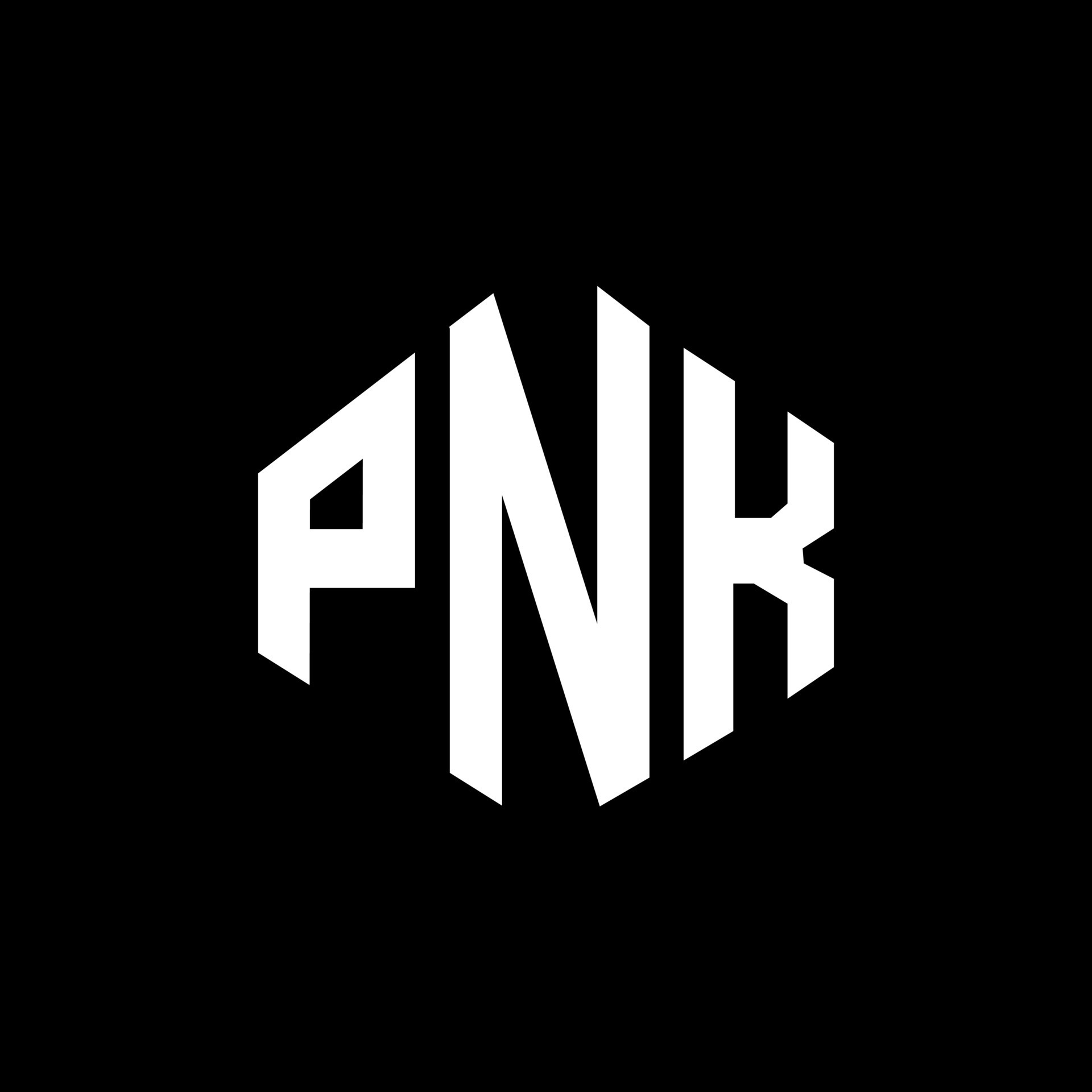 Pnk Letter Logo Design With Polygon Shape Pnk Polygon And Cube Shape Logo Design Pnk Hexagon
