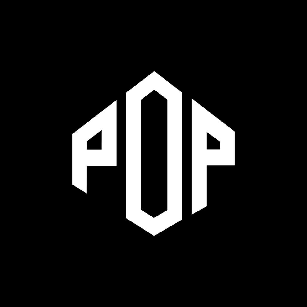diseño de logotipo de letra pop con forma de polígono. diseño de logotipo en forma de cubo y ...