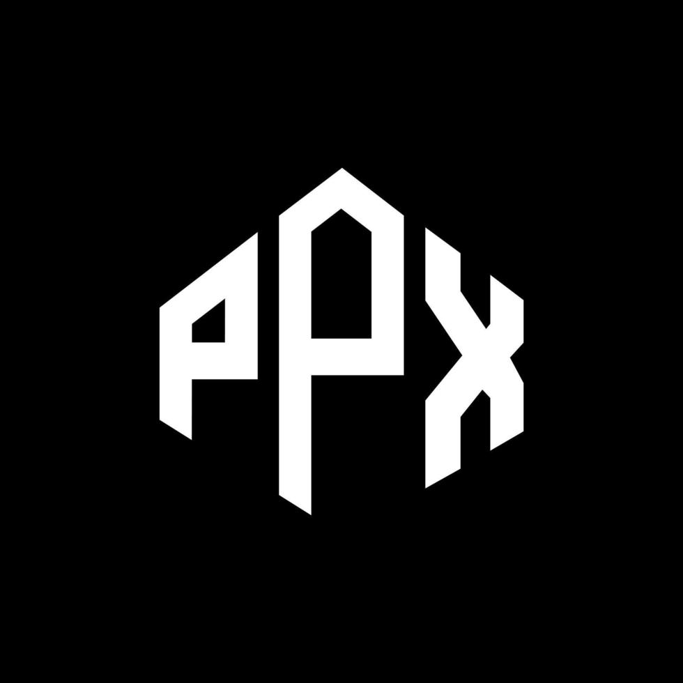 diseño de logotipo de letra ppx con forma de polígono. diseño de logotipo de forma de cubo y ...