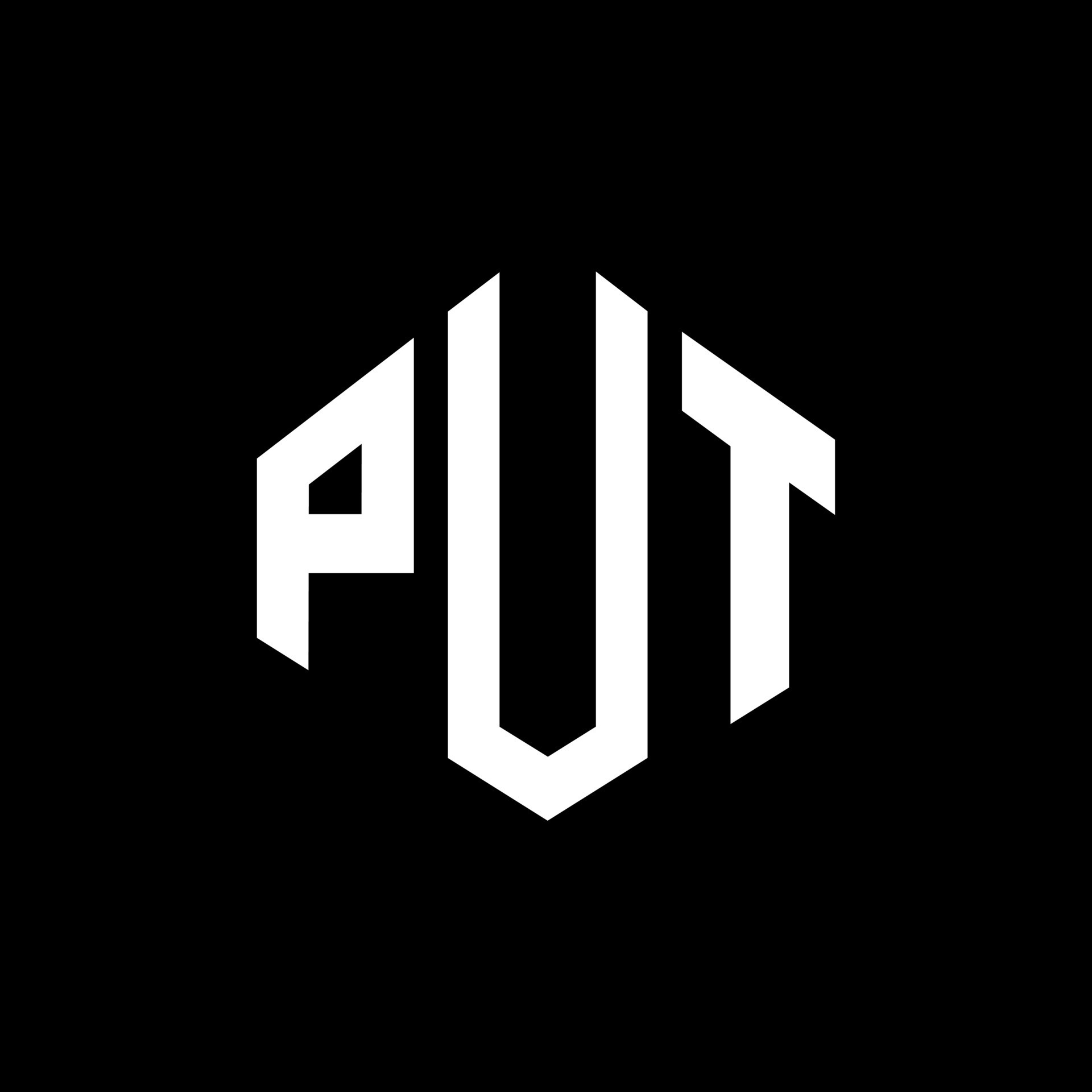 PUT Letter Logo Design With Polygon Shape PUT Polygon And Cube Shape put-letter-logo-design-with-polygon-shape-put-polygon-and-cube-shape