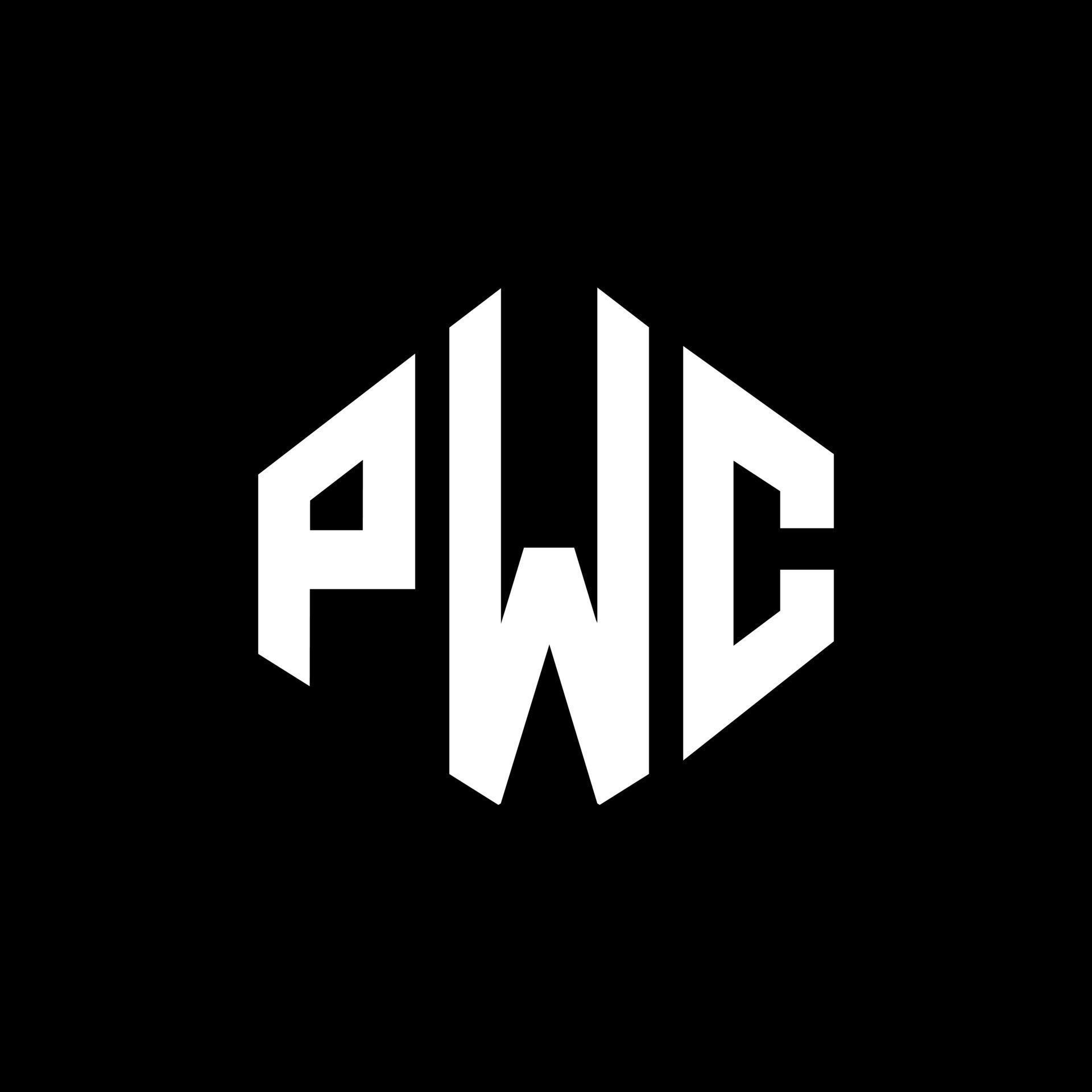 diseño de logotipo de letra pwc con forma de polígono. diseño de ... diseño de logotipo de letra pwc con forma de polígono. diseño de ...