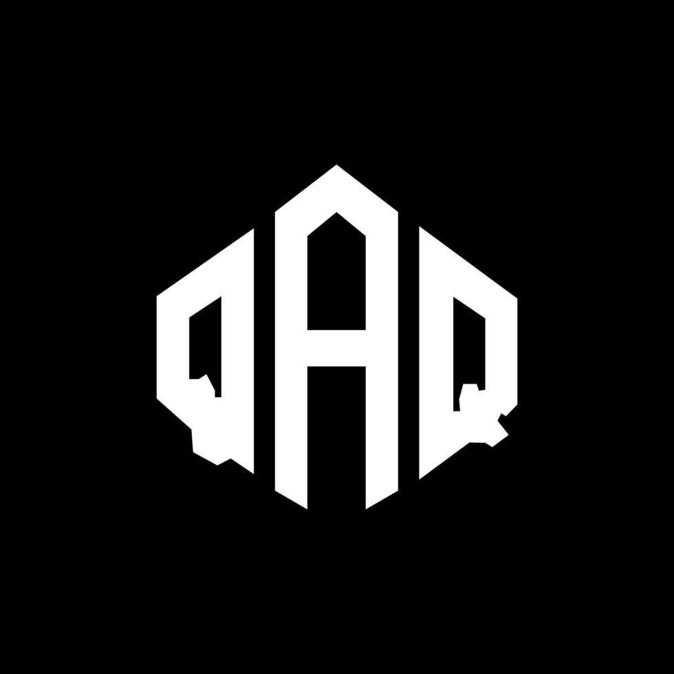 QAQ letter logo design with polygon shape. QAQ polygon and cube shape logo design. QAQ hexagon ...