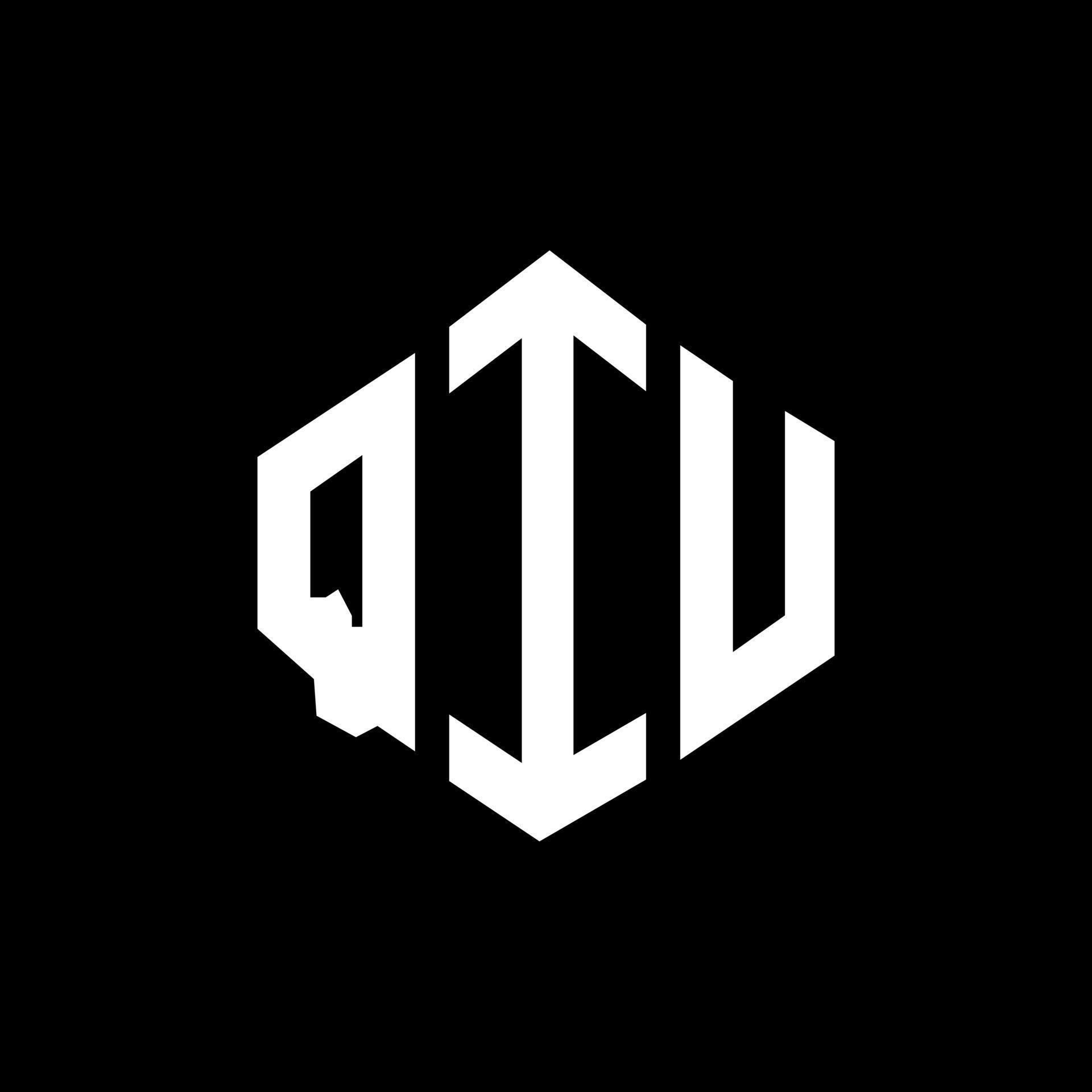 QIU letter logo design with polygon shape. QIU polygon and cube shape logo design. QIU hexagon ...