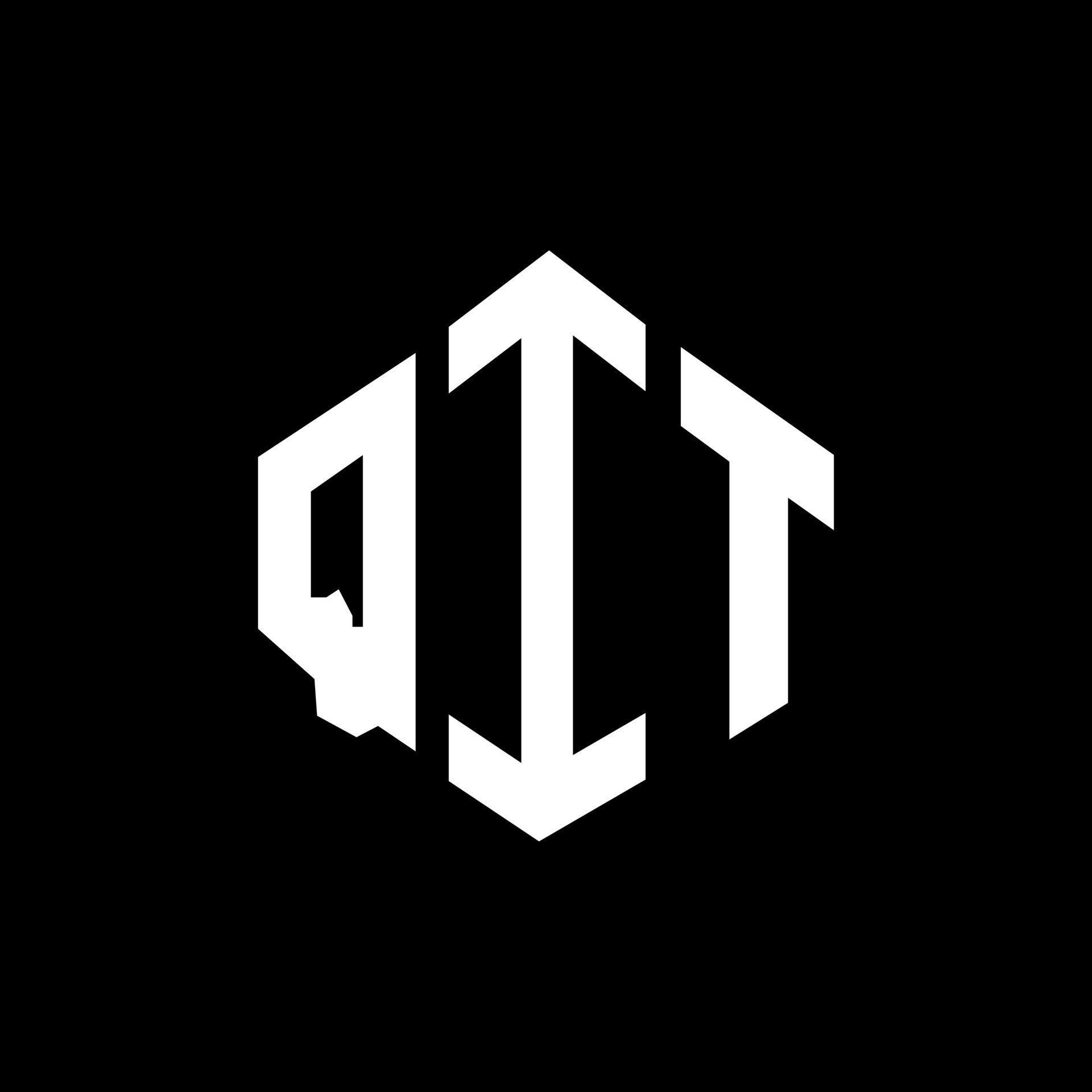 QIT letter logo design with polygon shape. QIT polygon and cube shape logo design. QIT hexagon ...