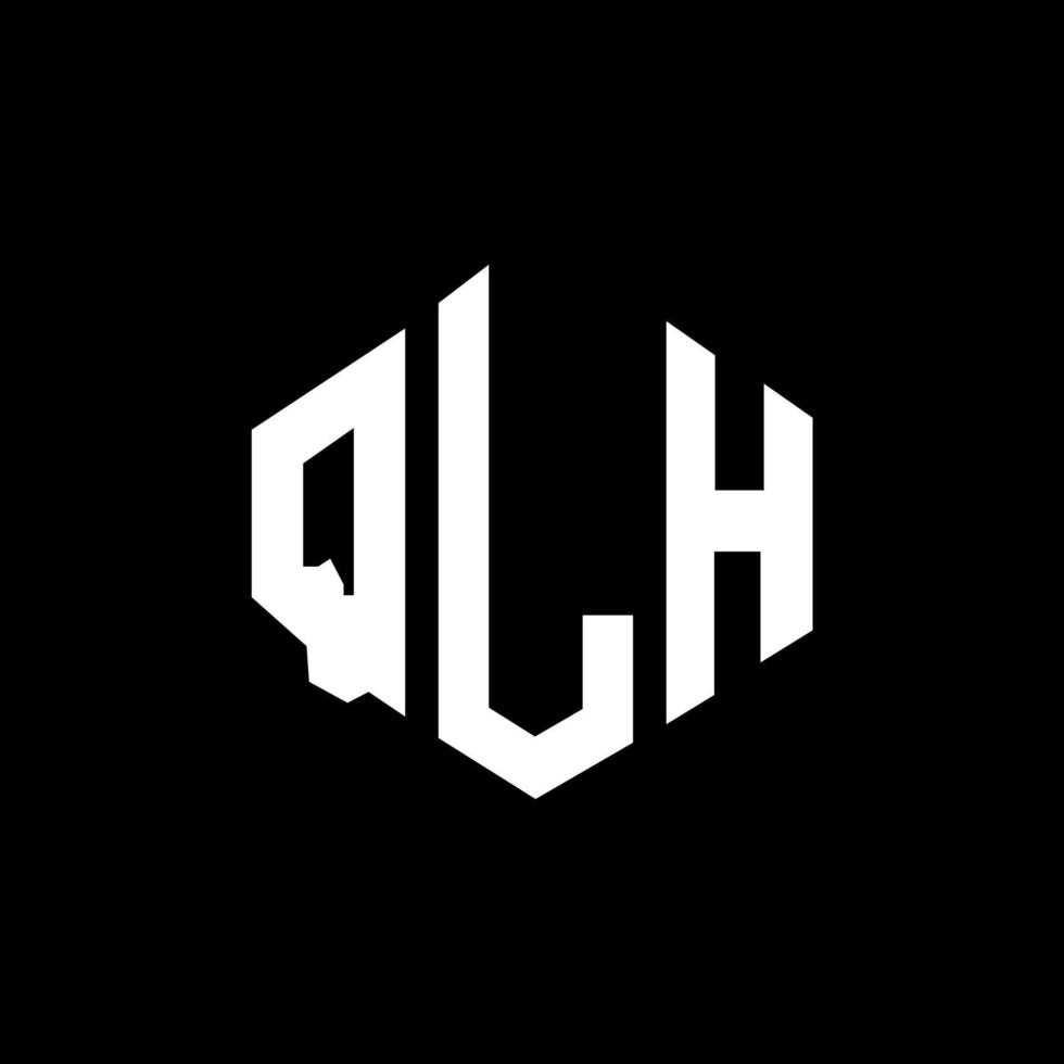 diseño de logotipo de letra qlh con forma de polígono. qlh polígono y diseño de logotipo en ...