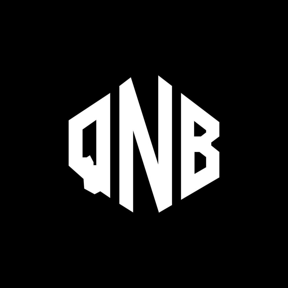 diseño de logotipo de letra qnb con forma de polígono. qnb polígono y diseño de logotipo en ...
