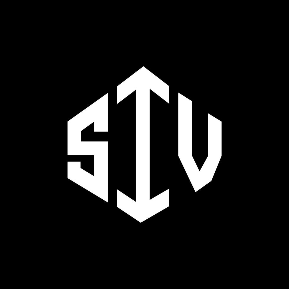 diseño de logotipo de letra siv con forma de polígono. diseño de logotipo en forma de cubo y ...